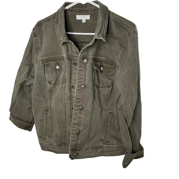 new directions | Jackets & Coats | New Directions Green Denim Jacket ...